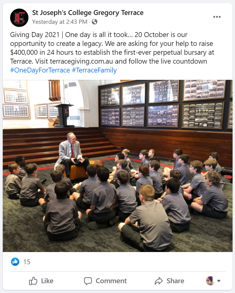St Joseph’s College Gregory Terrace : #OneDayForTerrace